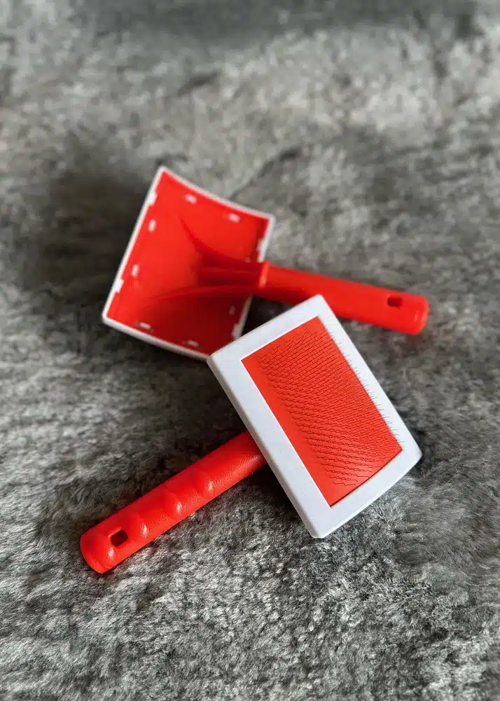 Sheepskin Rug Slicker Brush For Brushing and Sheepskin Rug Care